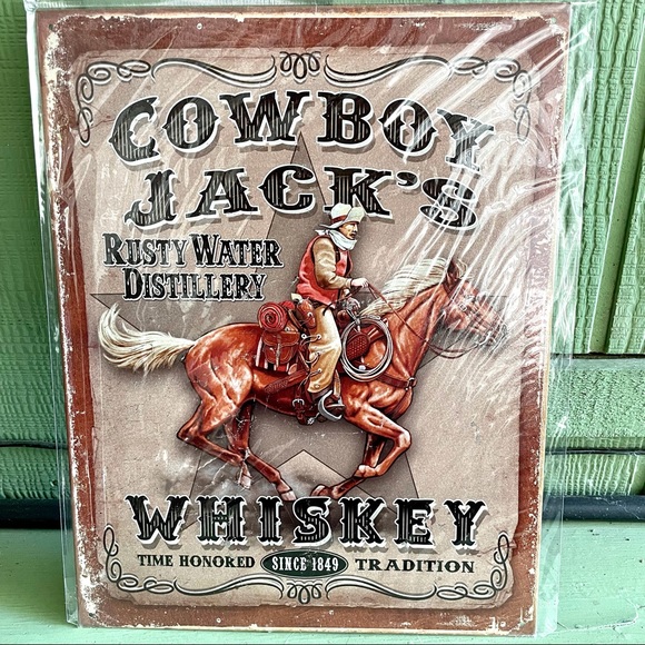 Wall Decor | New Cowboy Jacks Whiskey Metal Sign | Poshmark